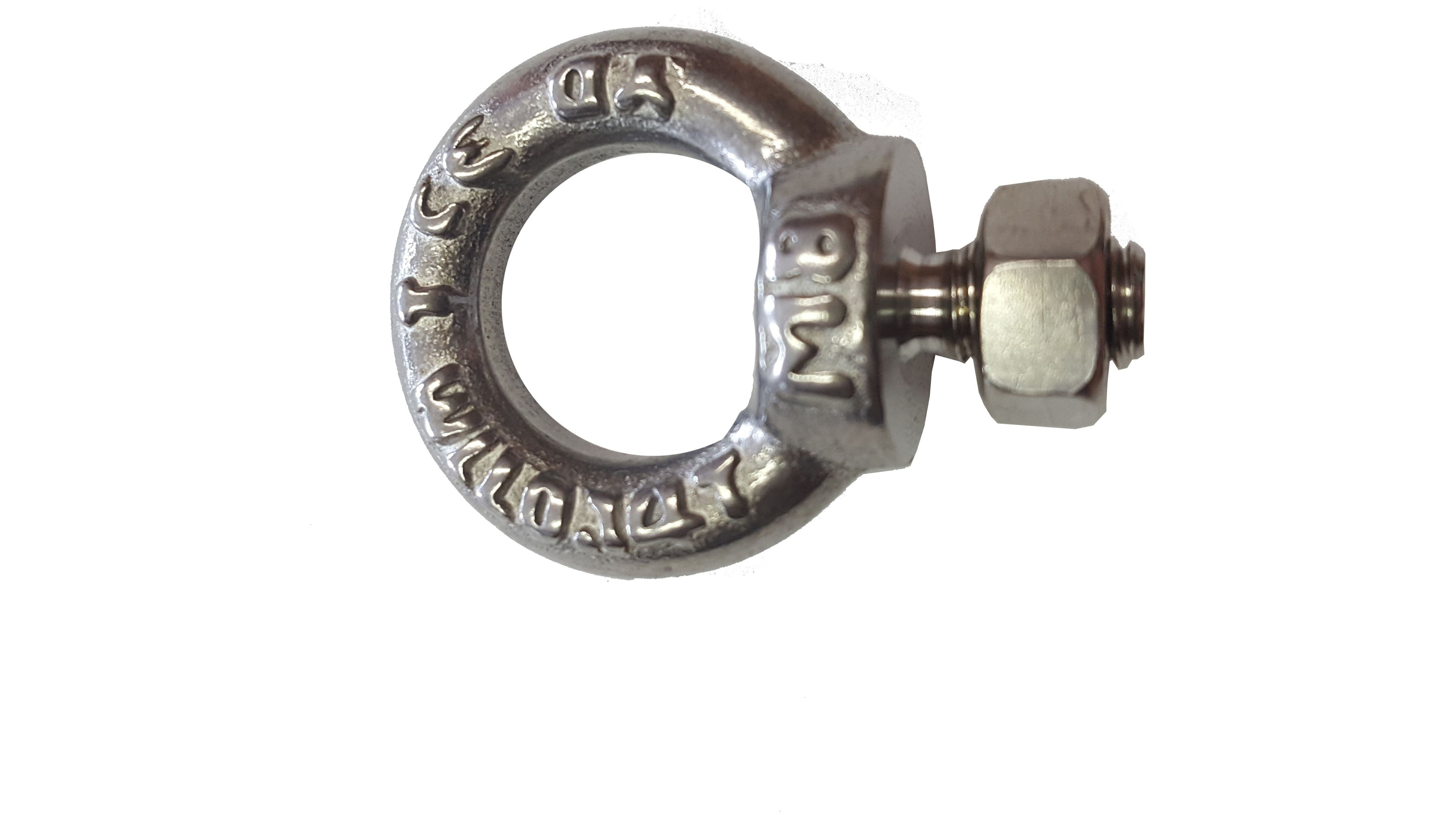 (1) 304 STAINLESS STEEL LIFTING EYE BOLT M8 WITH NUT MACHINE LIFTING ...