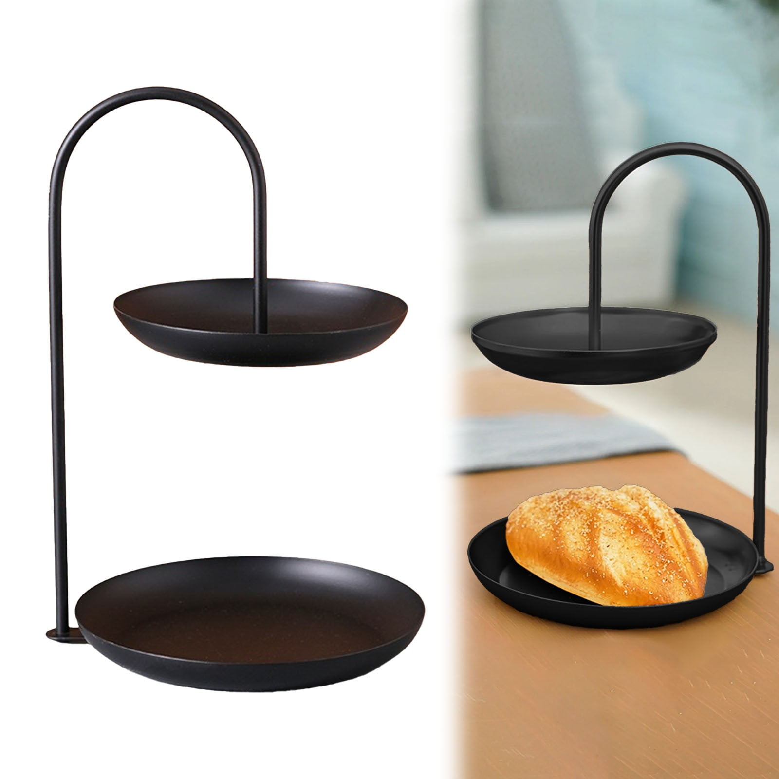 1 30Cm Tall Double-Layer Iron Storage Tray,Style Tray Set Multi Layered ...