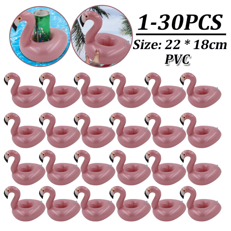 1-30pcs Inflatable Drink Cup Holder Flamingo Drink Holder Swimming Pool ...