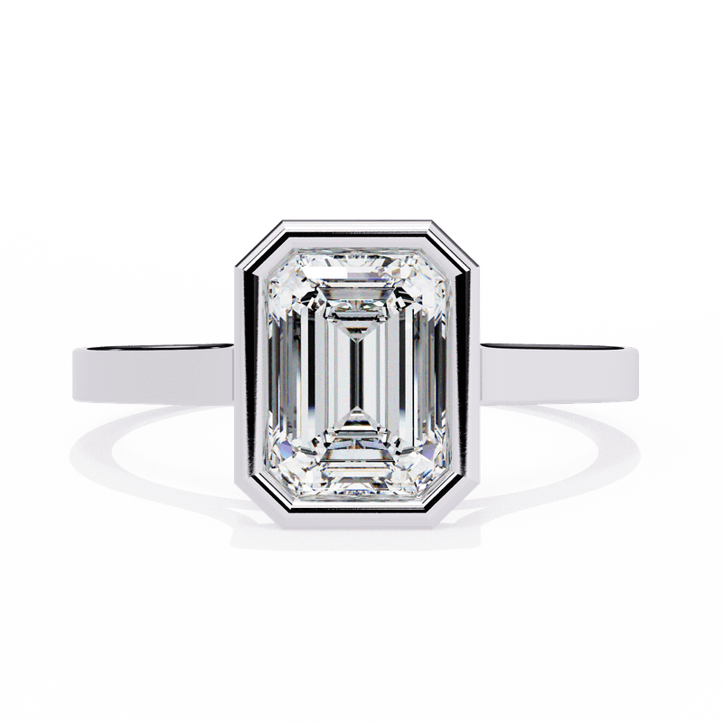 1.31CT Emerald Diamond Ring IGI Certified Lab Created Diamond, Single Diamond Engagement Ring ...