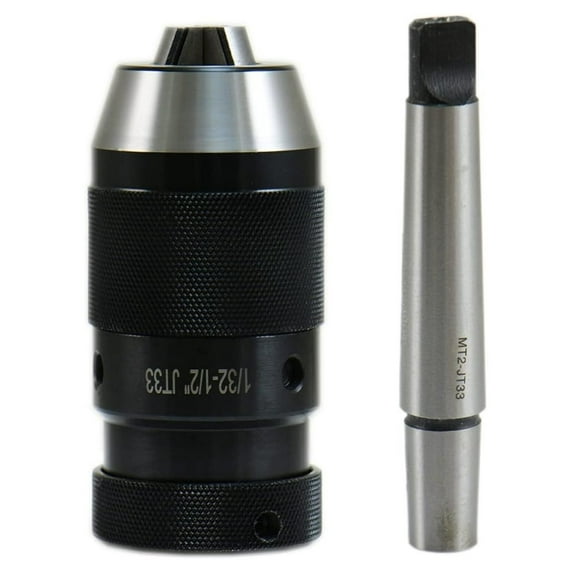 1/32“-1/2" JT33 Heavy Duty Keyless Drill Chuck & MT2 Shank Arbor 202 ...