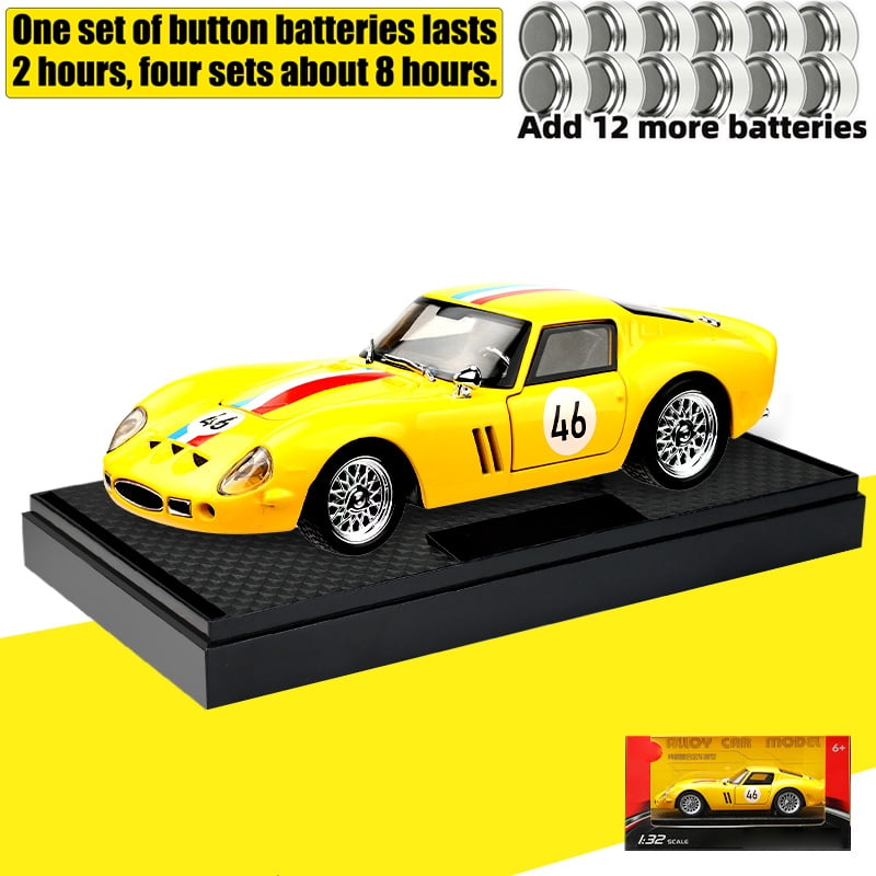 1:32 250 GTO Super Sports Car Alloy Diecast Model Car Metal Light And ...