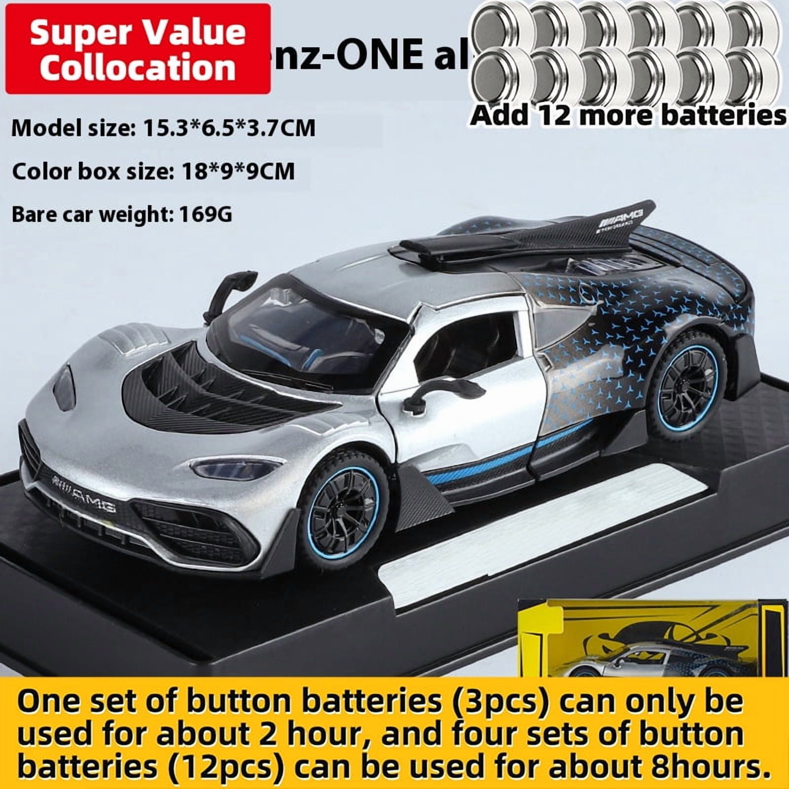 1:32 AMG ONE Supercar Alloy Die Cast Model Car Sound Light Children's ...