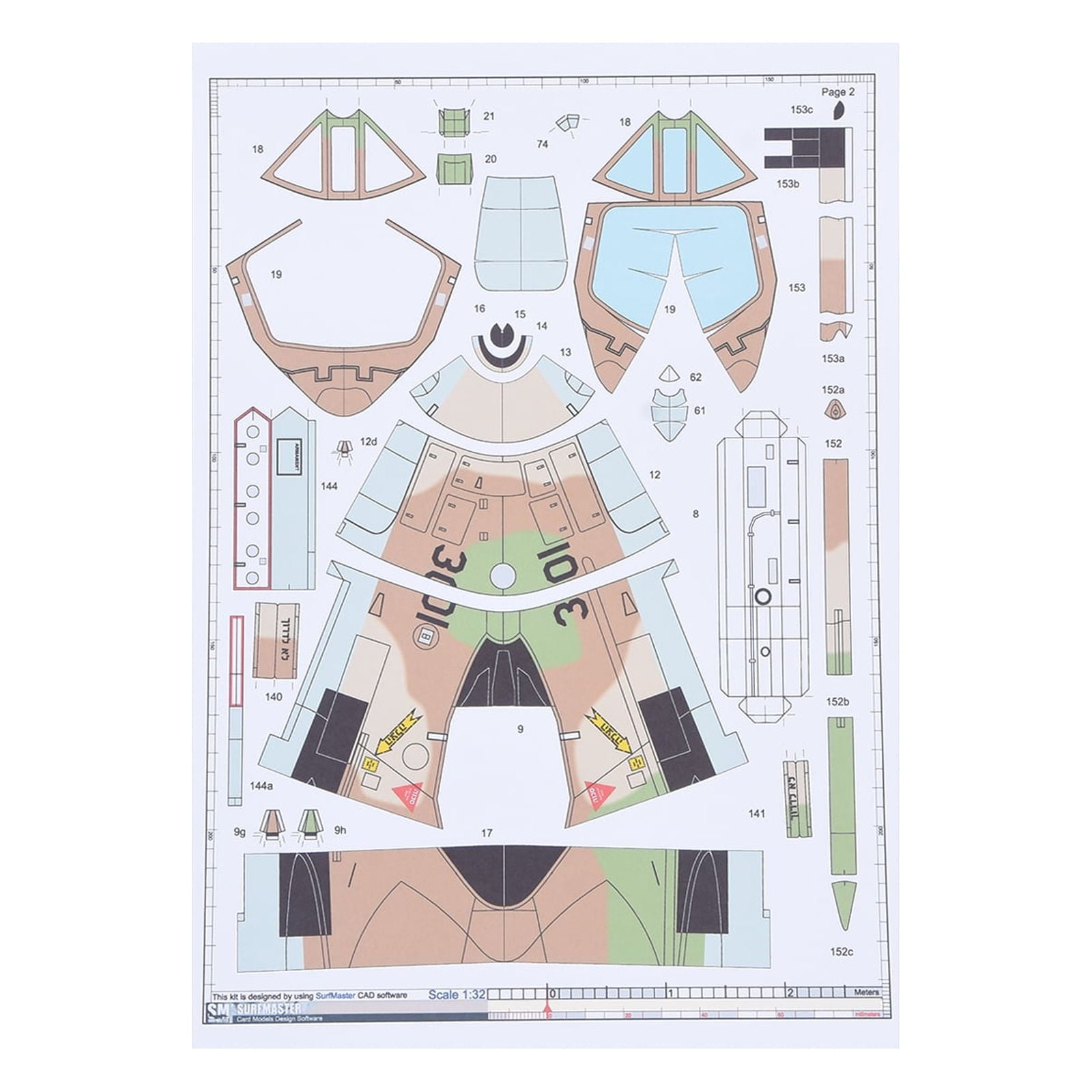 1:32 American A-4 Skyhawk Fighter Paper Model Kit DIY Toys, for ...