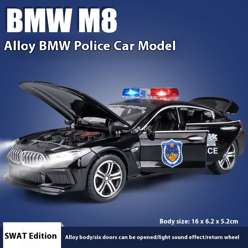 1:32 BMW M8 Alloy Car Diecast Model Sound Light Pull Back Toy Collect Hobby Model Ornaments Gift ...