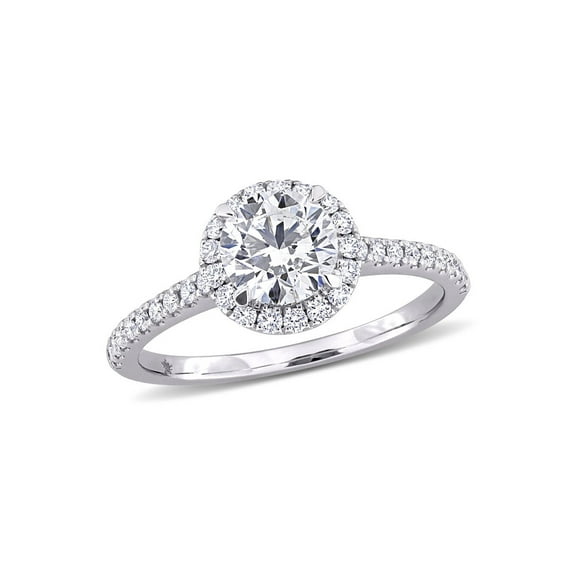 1.32 Carat (Ctw VS1-VS2, G-H) Lab-Grown Diamond Halo Engagement Ring in ...