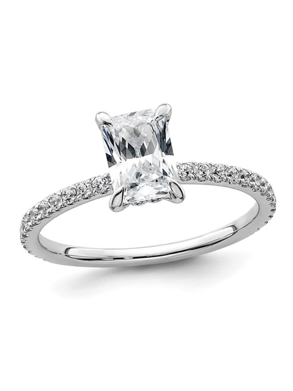 1.32 Carat (Ctw VS2, G-H) Certified Lab-Grown Radiant Diamond ...