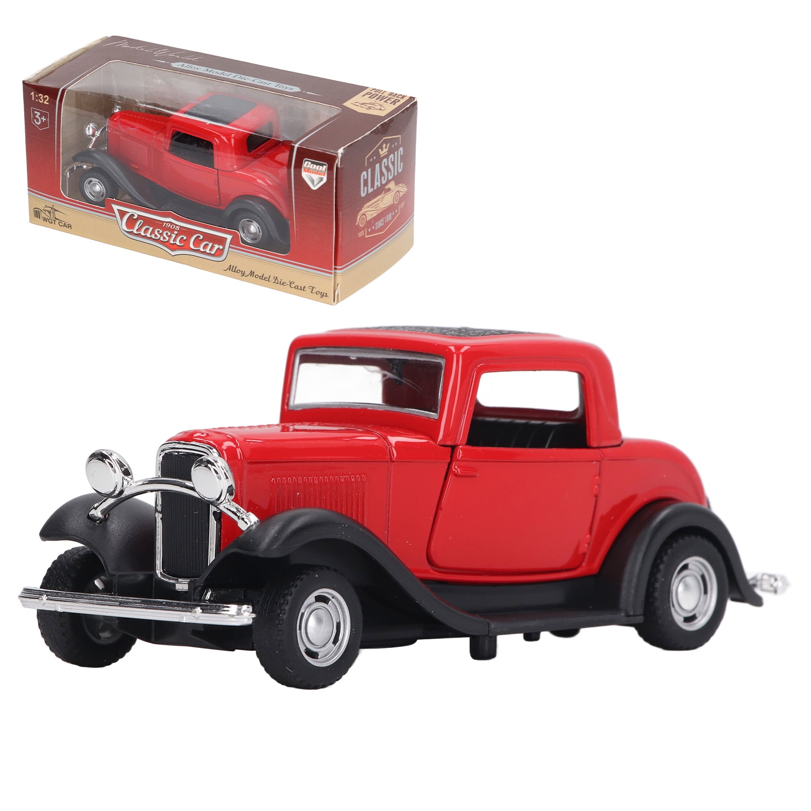 1:32 Classic Car Model Alloy Vintage Simulation Toy Antique Pullback ...