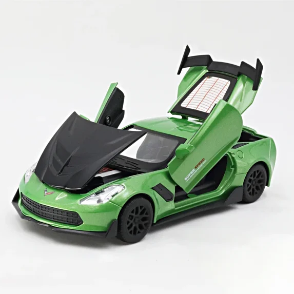 1:32 Corvette Supercar Model Car Metal Diecast Alloy Car Simulation ...