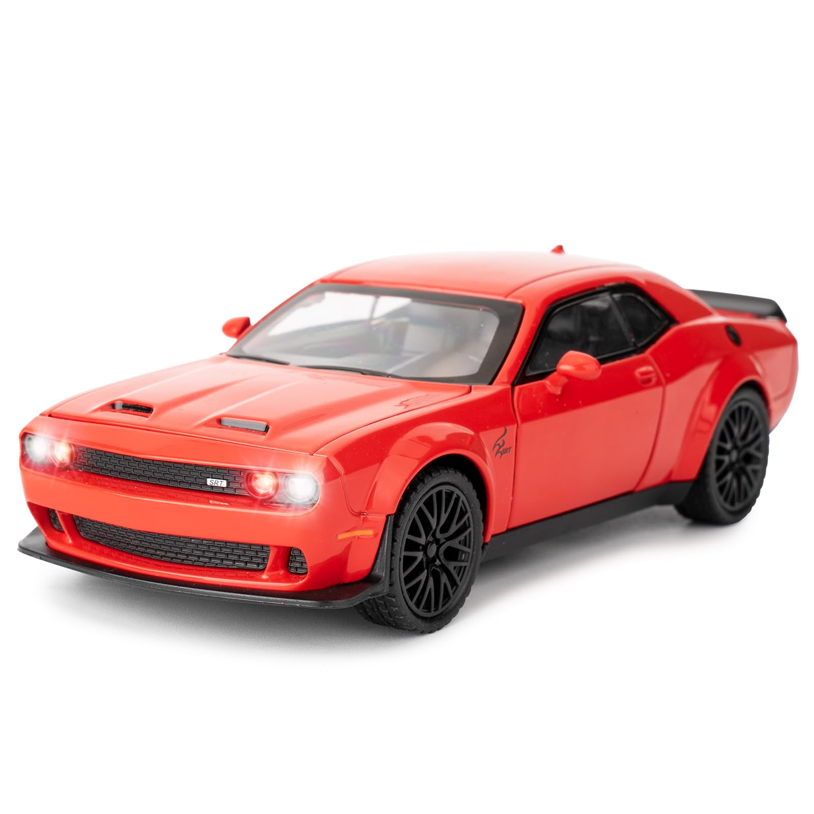 1:32 Dodge Challenger Hellcat Toy Car - Pull Back with Sound & Light ...