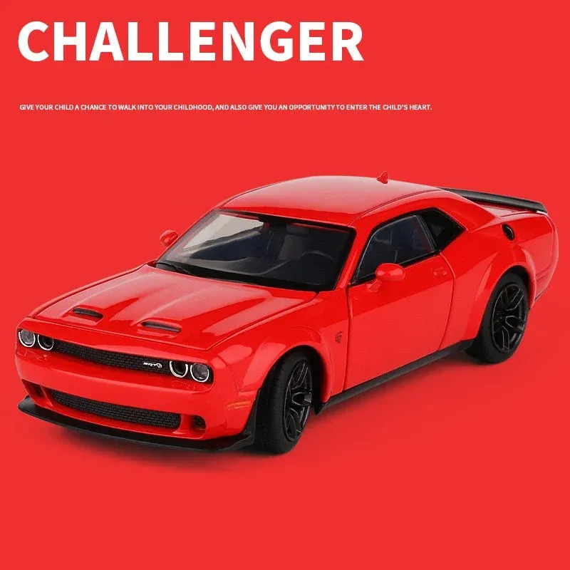 1:32 Dodge Challenger SRT Alloy Sports Car Model Simulation Diecast ...