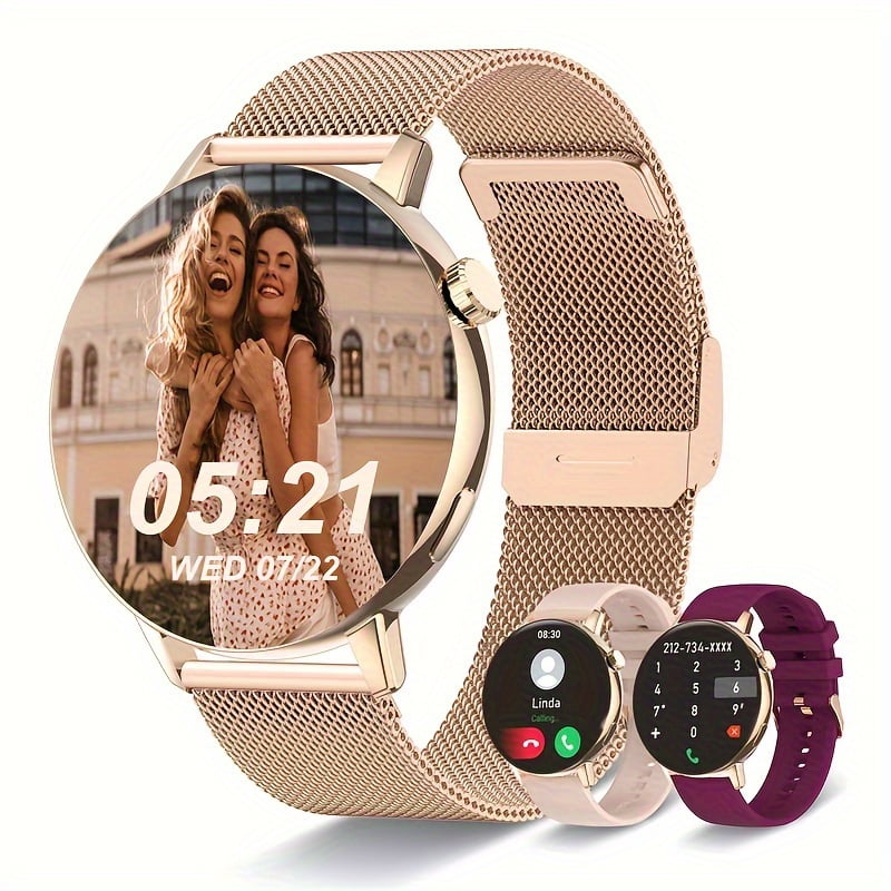 1.32'' Full Touch HD Smartwatch | Unisex Fitness Tracker With Messages ...