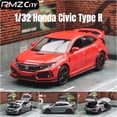 1/32 Honda Civic Type R Toy Car For Children Diecast Miniature Model ...