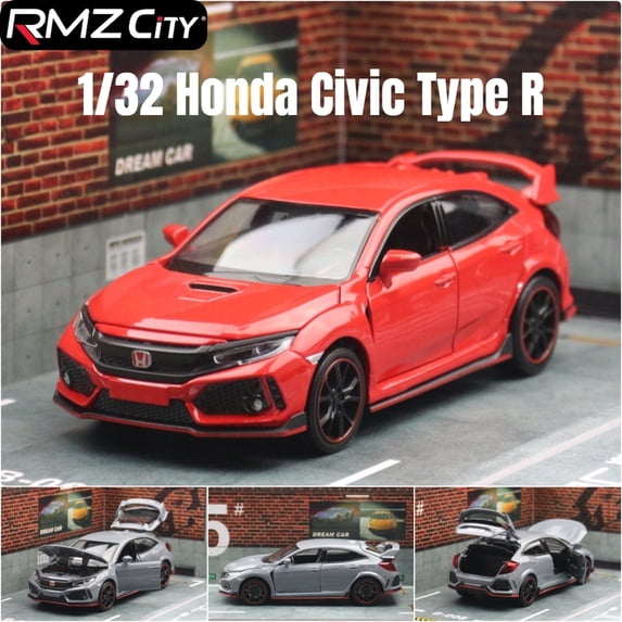 1/32 Honda Civic Type R Toy Car For Children Diecast Miniature Model ...