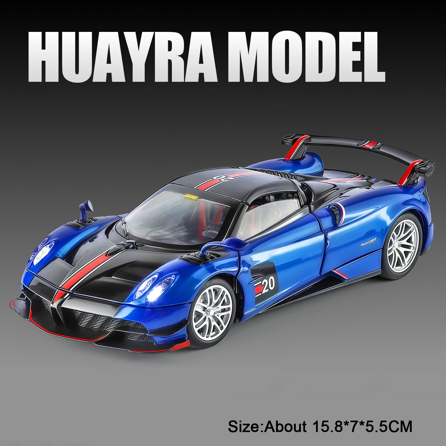 1:32 Huayra BC R Miniature Sports Car Alloy Diecast Model Toys Sound ...