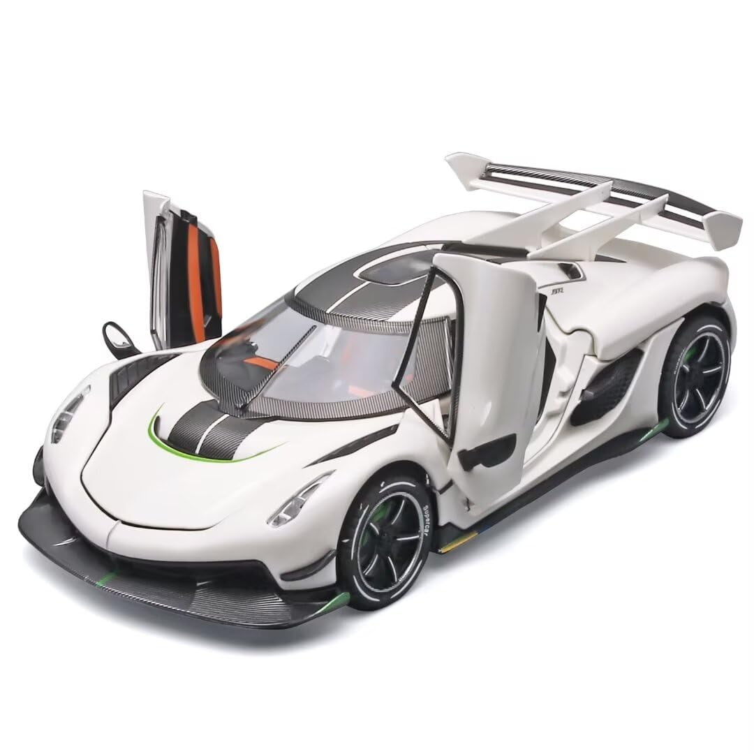 1/32 Jesko Diecast Toy Car - Pull Back with Light & Music, Black, for ...