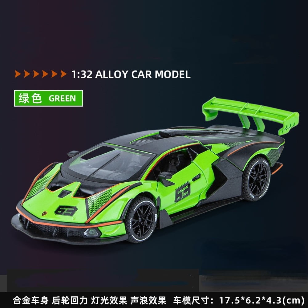 1:32 Lamborghini SCV12 Diecast Toy Car Model Pull Back Doors Openable ...