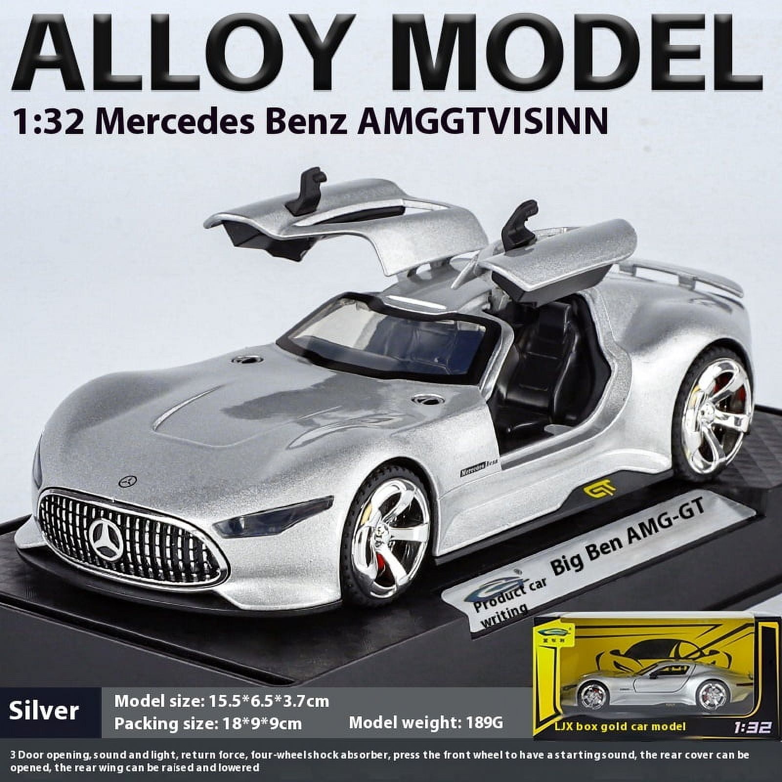 1:32 Mercedes Benz AMG Vision GT Supercar Alloy Diecast Car Model Sound ...