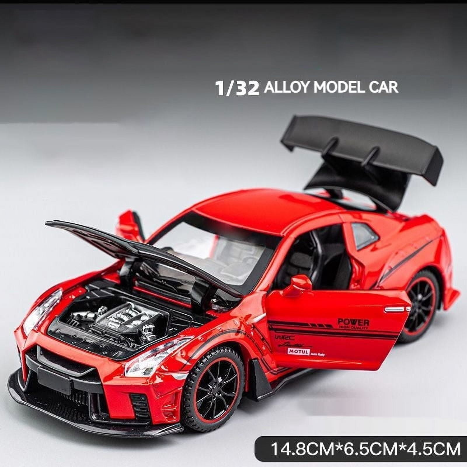 1/32 Nissan GLR R35 alloy racing car diecast model Sound & light pull ...