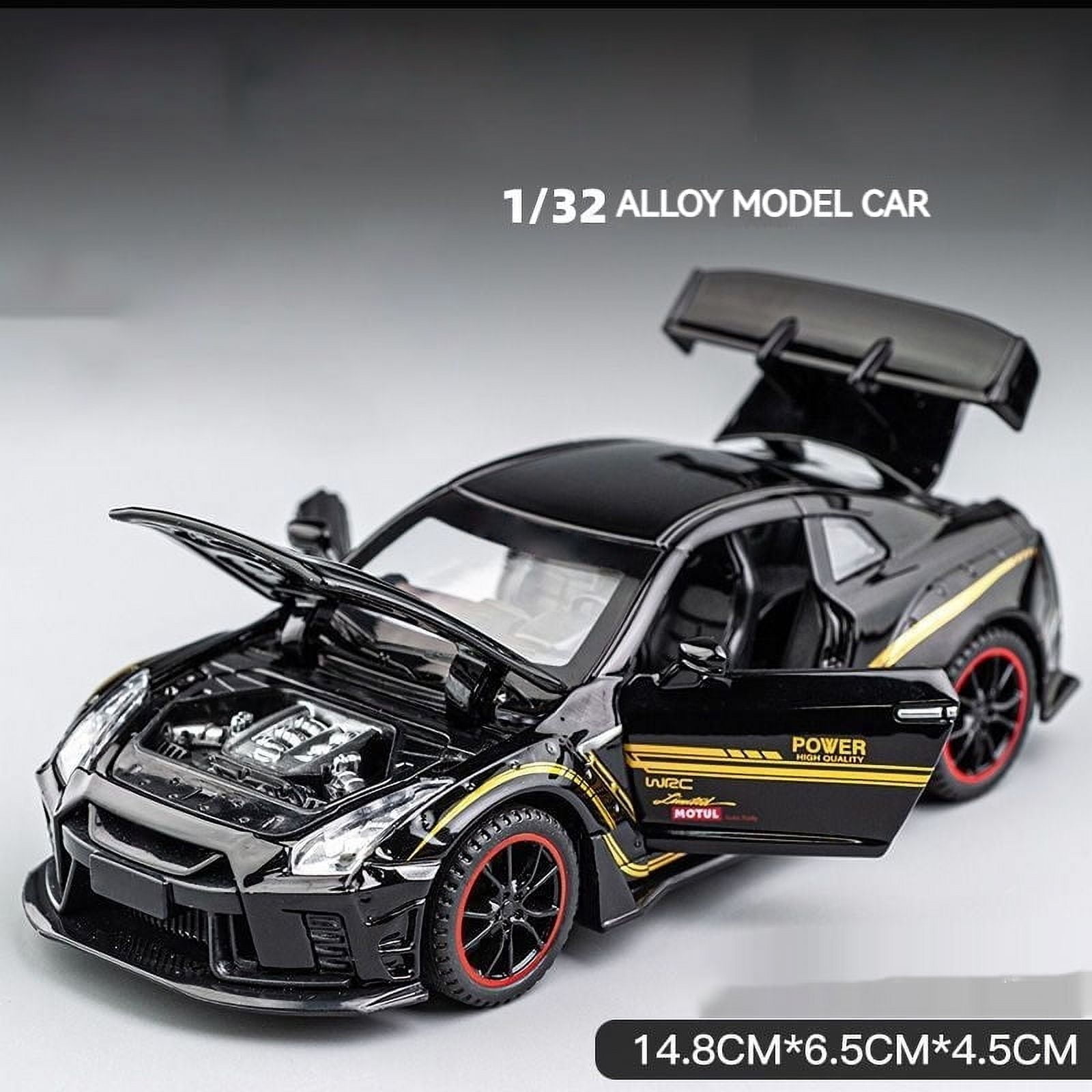 1/32 Nissan GLR R35 alloy racing car diecast model Sound & light pull ...