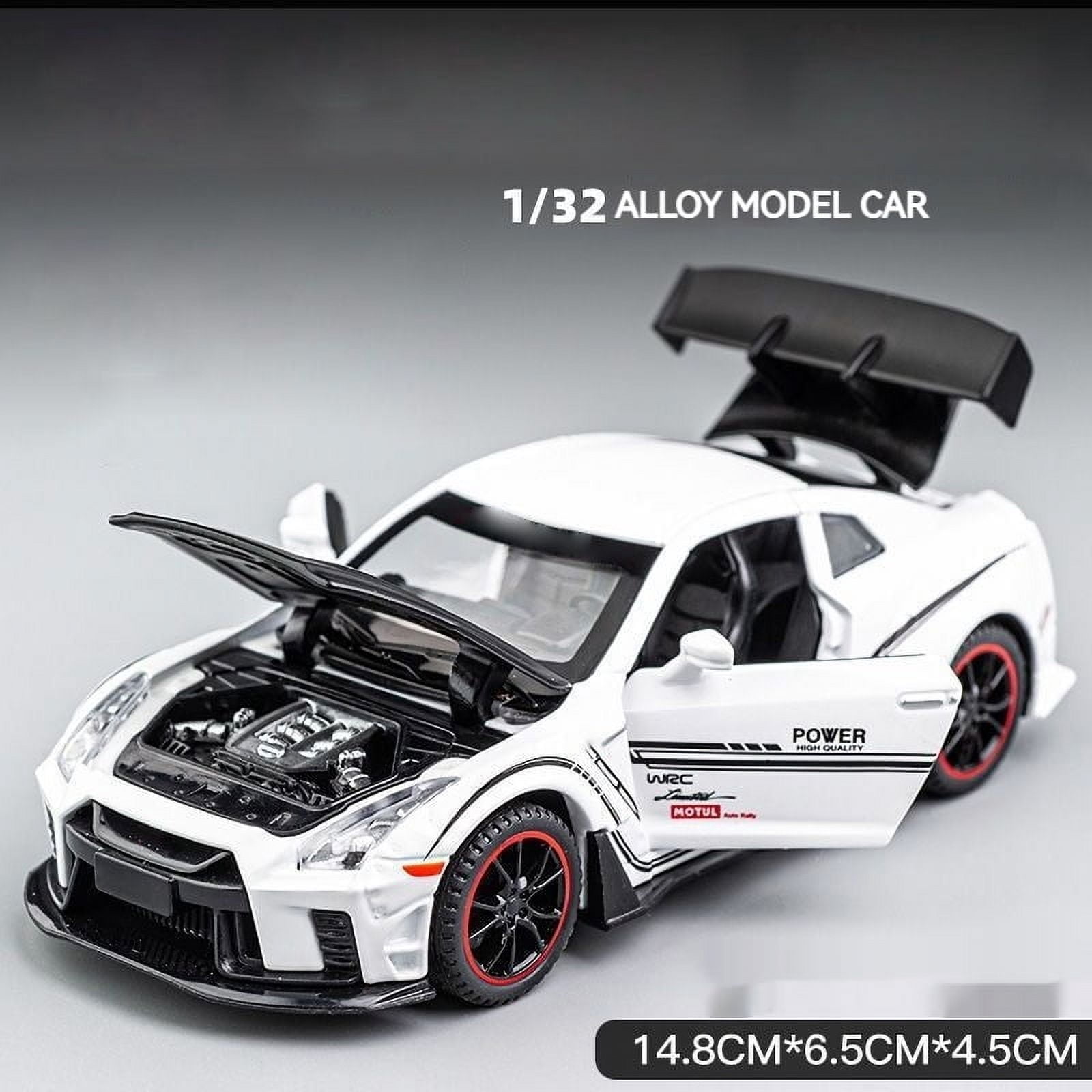 1/32 Nissan GLR R35 alloy racing car diecast model Sound & light pull ...