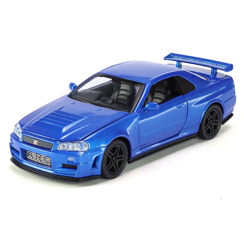 1:32 Nissan Skyline GTR R34 JDM Racing Car Toy Model Diecast Metal GT-R ...