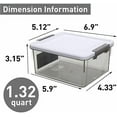 1.32 QT 10 Pack Small Storage Bins Plastic Storage Container Stackable ...