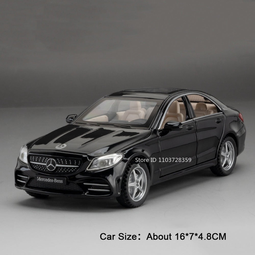 1:32 S650 C260 Model Toy Miniature Cars Alloy Diecast Sound Light Doors ...