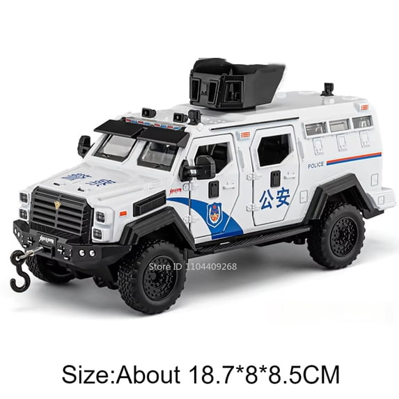 1:32 SWAT Sabertooth Armored Car Model Toy Shock Absorption Police Cars ...
