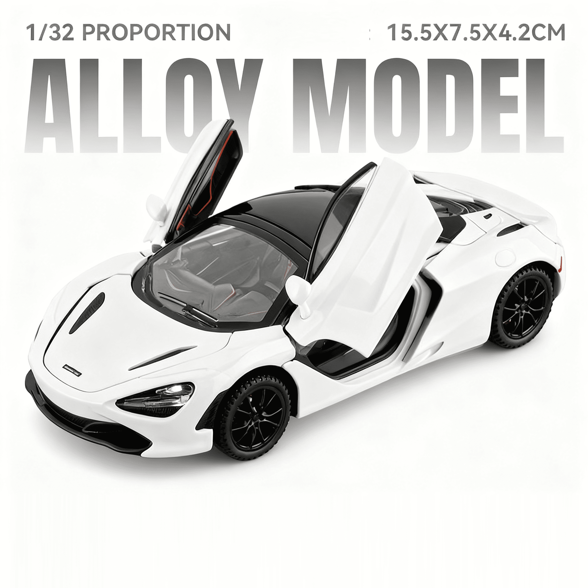 1: 32 Scale 720S Alloy Model Toys Diecast Car Doors Opened Sound Light ...