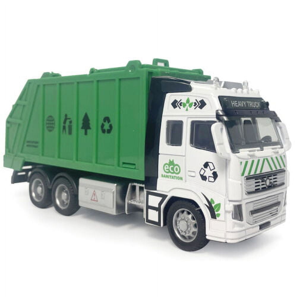 1/32 Scale Garbage Truck Toys Diecast Model Trucks Toy Vehicle Kids ...