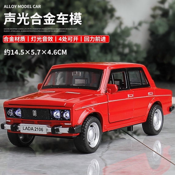 1:32 LADA 2106 Alloy Classic Car Model Diecast Metal Toy Sound and ...