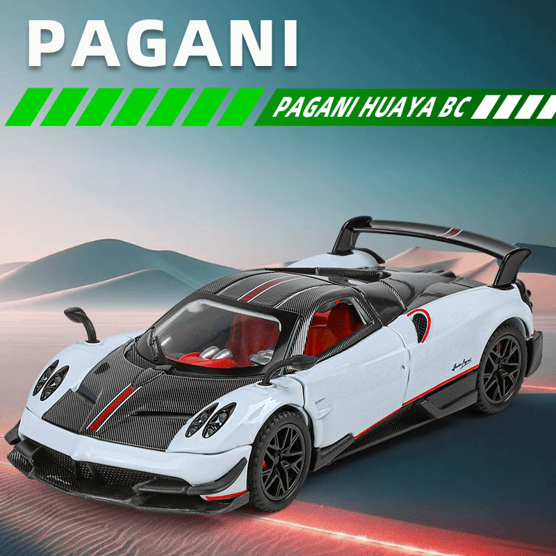 1:32 Scale Pagani Dinastia Huayra BC Car Model Toy Sound Light Gull ...