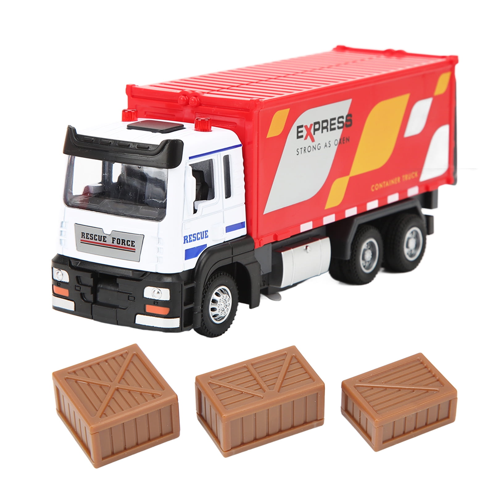 1:32 Scale Semi Truck Light Music 4 Open Door Transport Semi Truck Toy ...