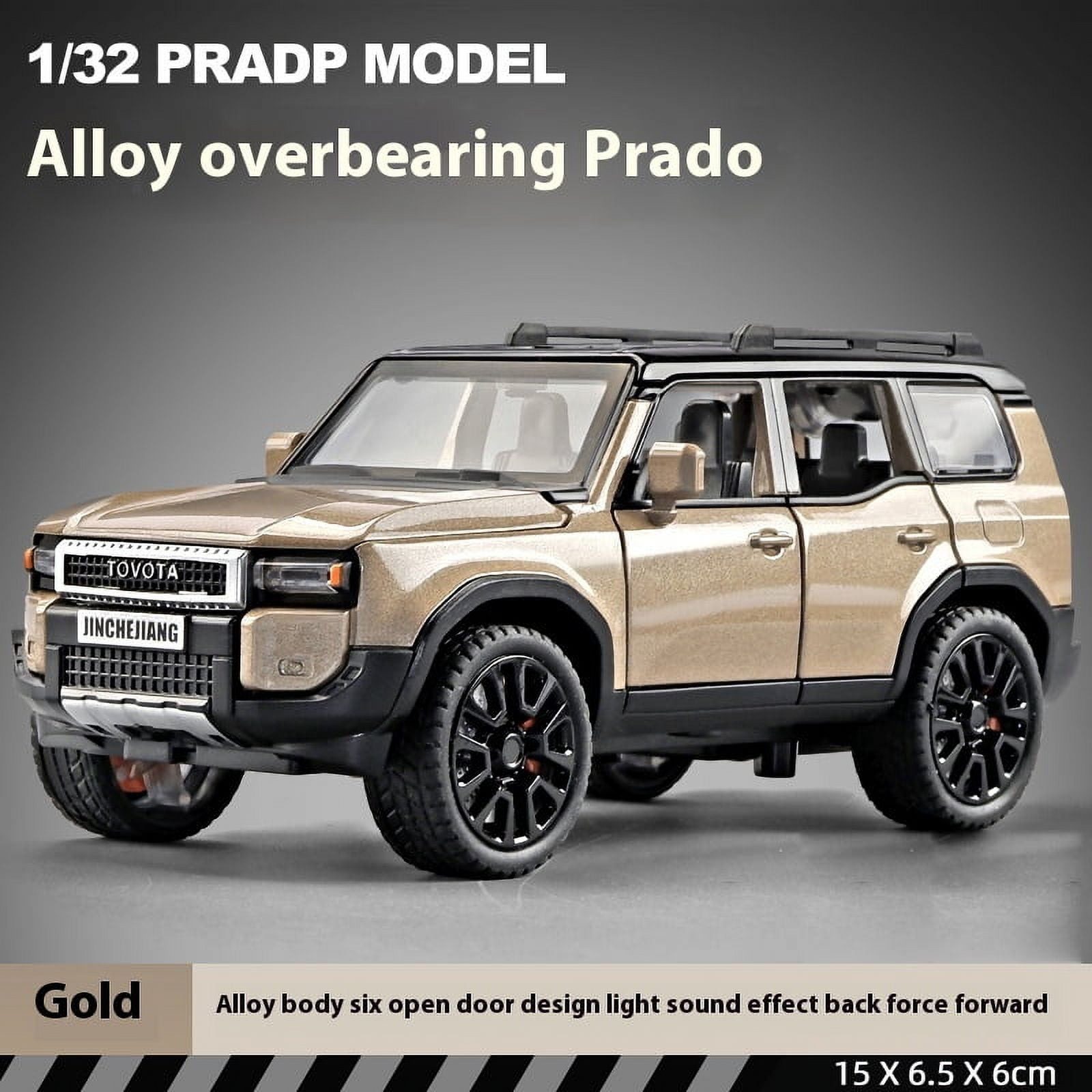 1:32 TOYOTA PRADO Land Cruiser Off Road Vehicle Metal Alloy Diecast ...