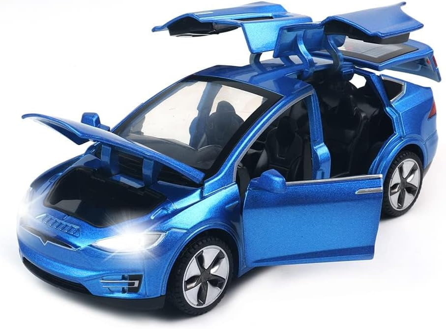 Tesla 1:32 Model X 90D SUV Diecast Car with Sound & Light, Pull Back ...