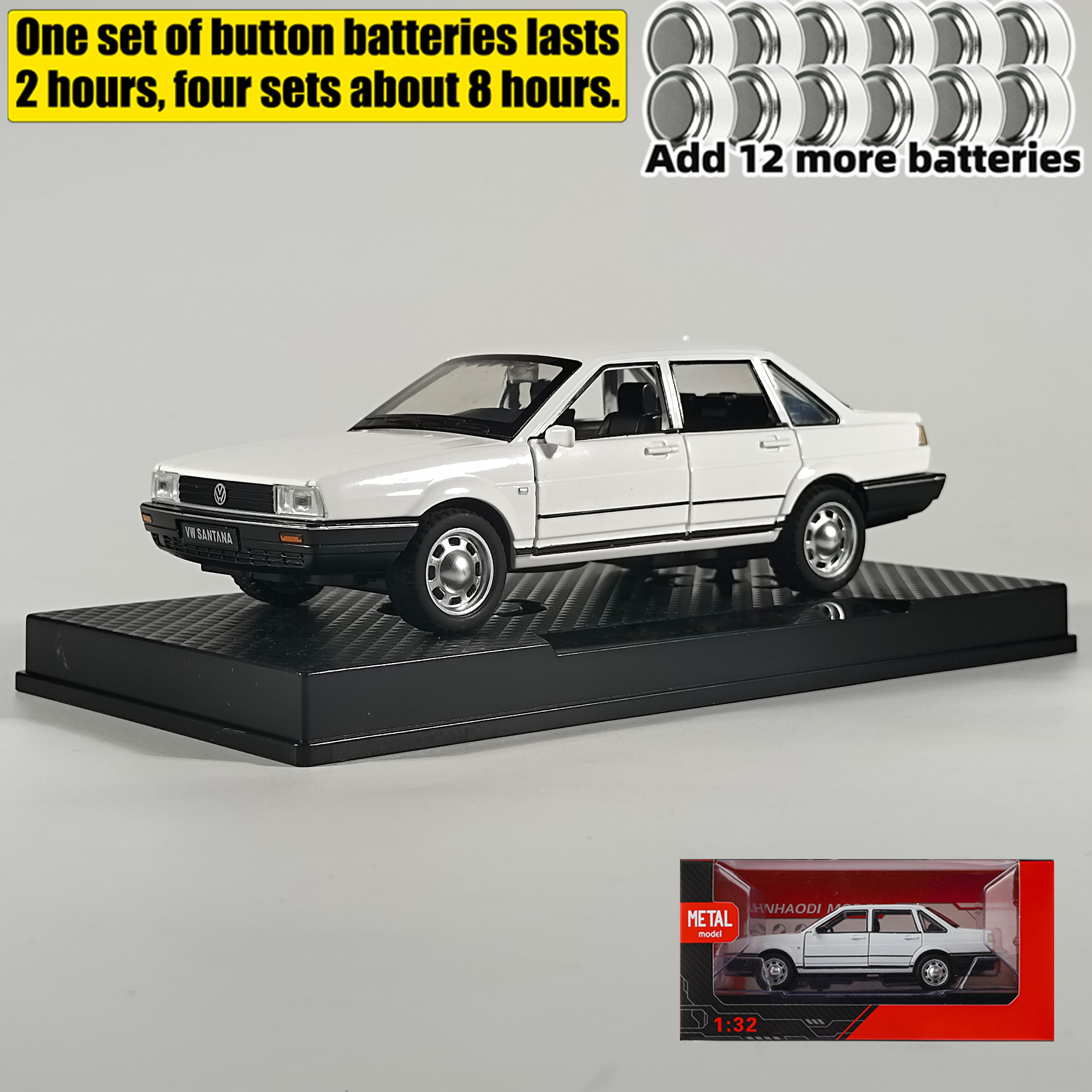 1:32 Volkswagen Santana Alloy Metal Diecast Model Car Cafe Interior ...