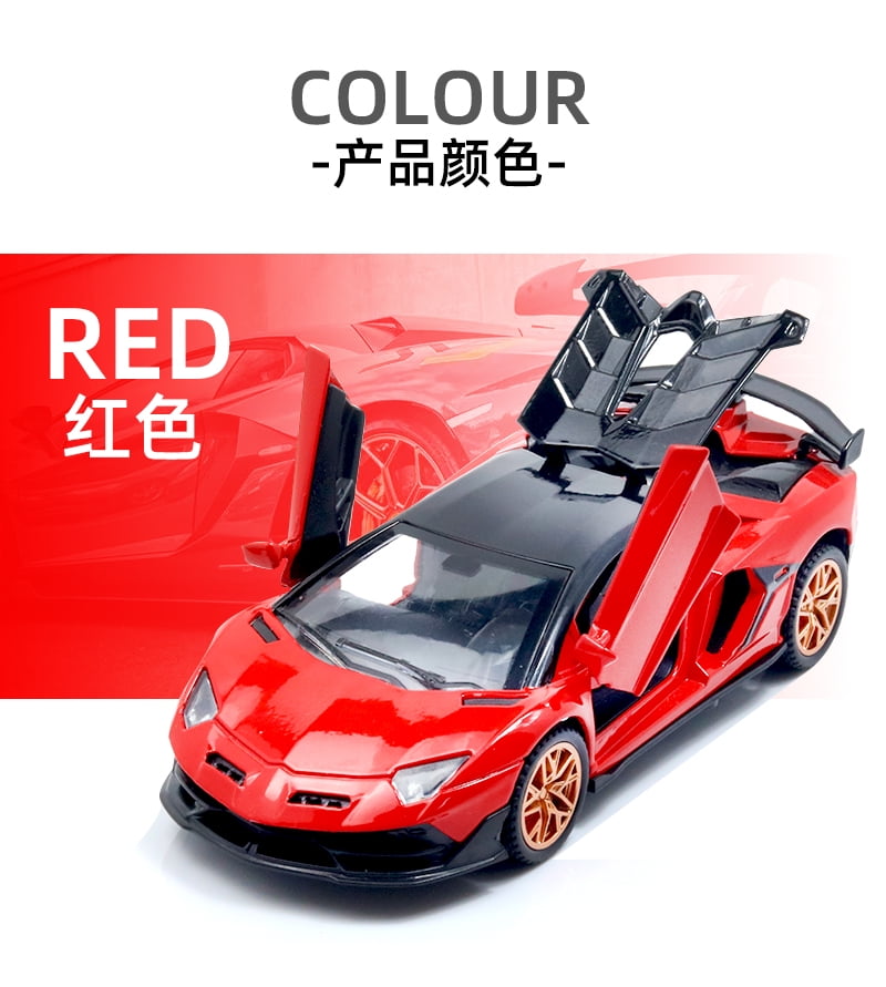 1:32 scale SVJ alloy pullback race car, die-cast metal, three doors ...
