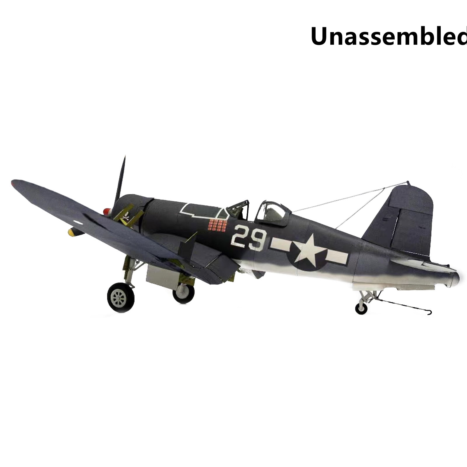 1/33 Paper Plane Model F4U-1A Pirate Ship-borne Fighter Plane Model ...