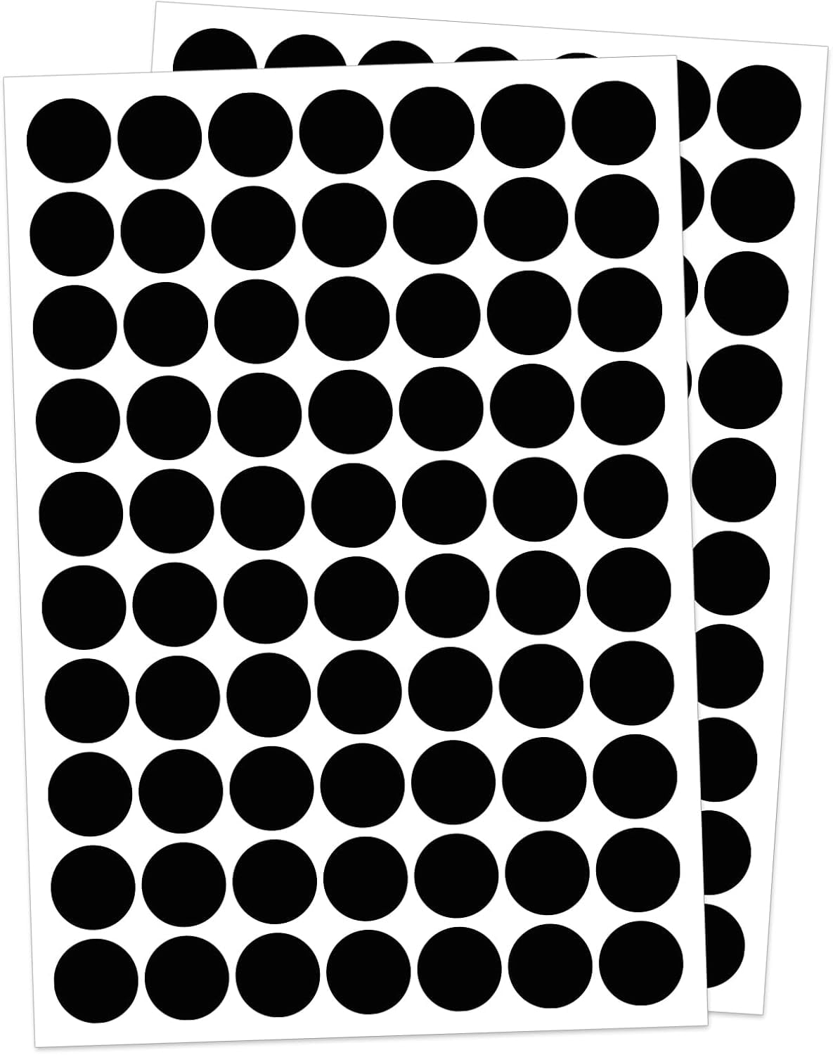 1" Black Dot Stickers 1050 PCS Round Circle Stickers Colored Coding ...