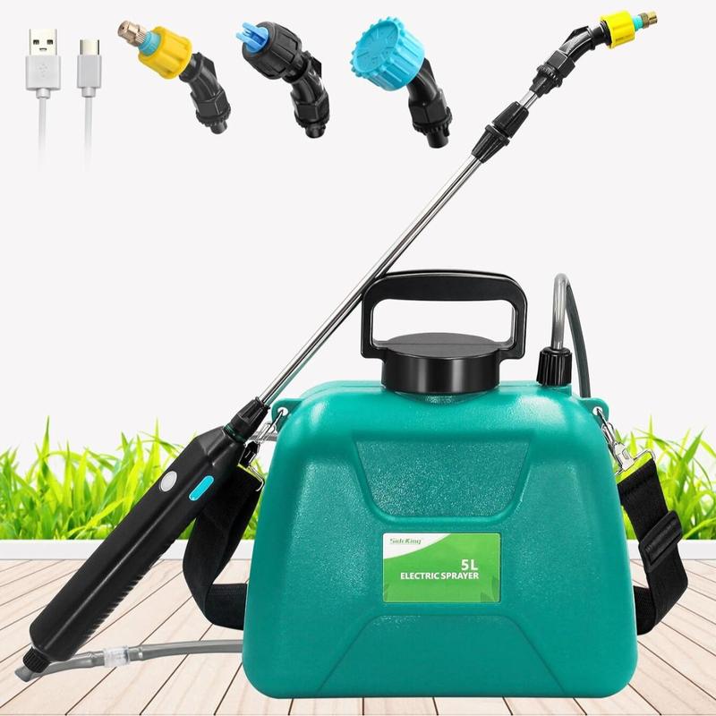 1.35 Gallon/5L Battery Powered Sprayer, Electric Sprayer with USB ...