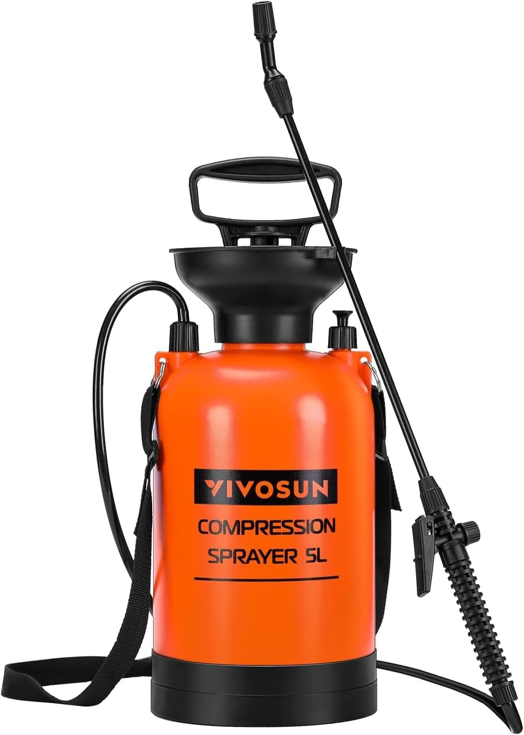 SUN 1.35-Gallon Pump Pressure Sprayer, Pressurized Lawn & Garden Water ...