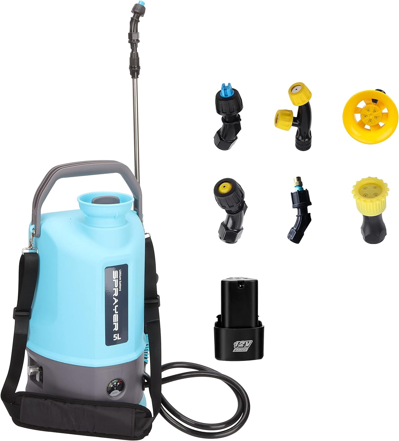 1.35 Gallon Weed Sprayer Electric Garden Sprayer for Long Time Spray ...
