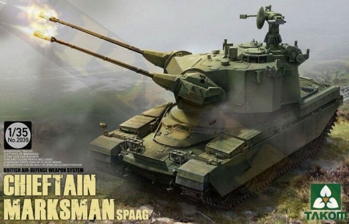 1:35 Scale Chieftain “Marksman“ SPAAG A1/A2 Tank Military Vehicle Model ...