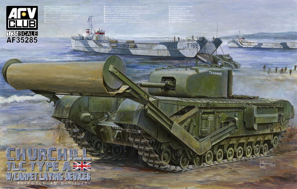 1:35 Scale Churchill TLC Type-A w/Carpet Laying Device Military Vehicle ...
