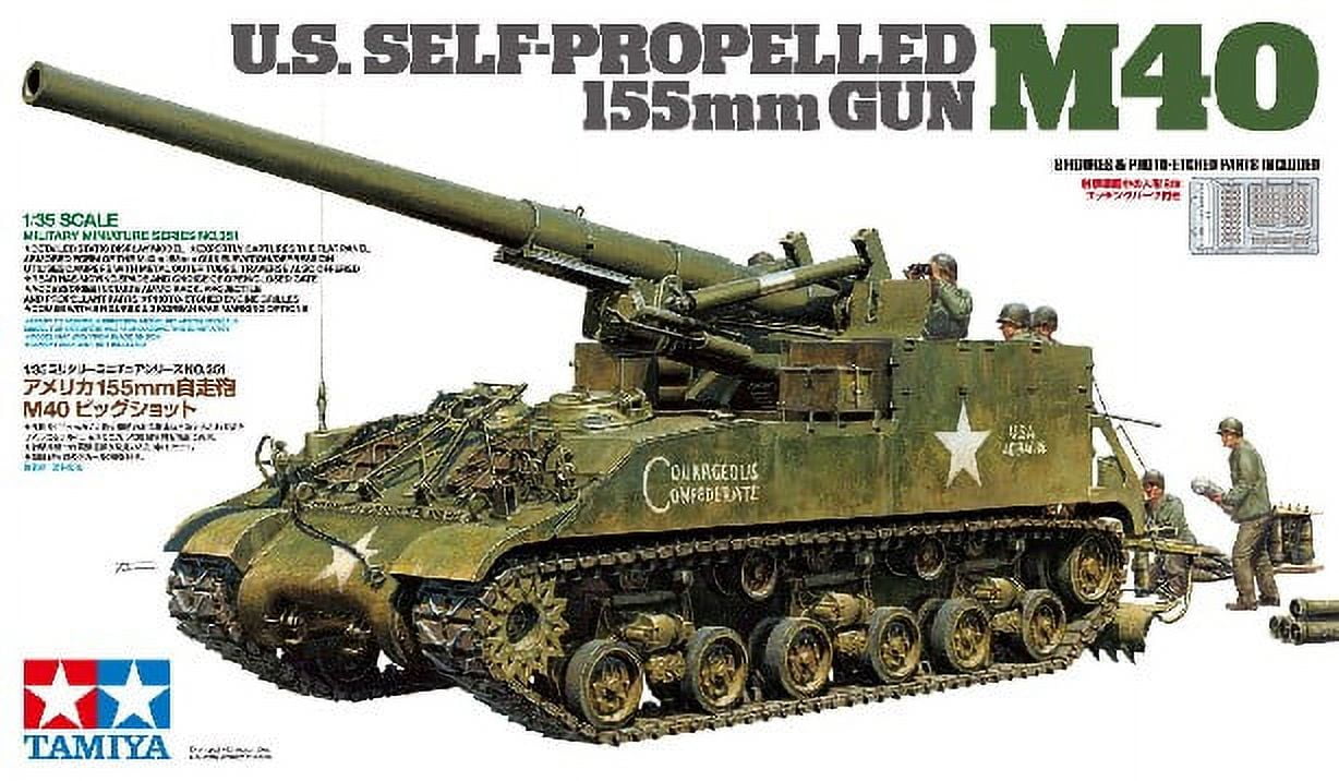 1/35 US M40 155mm Self-Propelled Artillery Tank w/8 Crew - Walmart.com