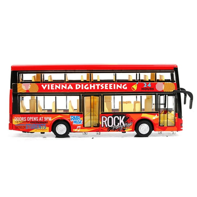 1:36 Alloy Double-Decker Tour Bus Air-Conditioned Bus City Bus Model ...