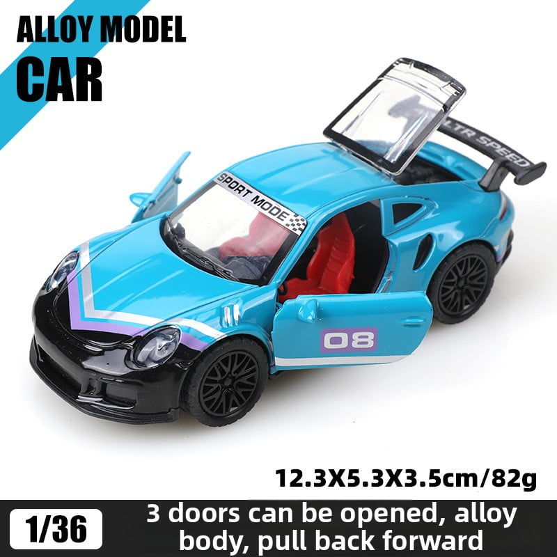 1:36 Alloy sports car model children pull back car toy racing boy ...