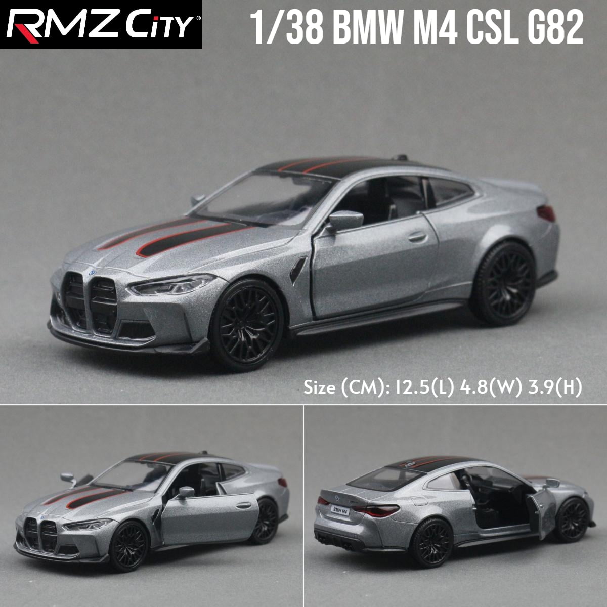 1/36 BMW M4 CSL G82 Sedan Toy Car Miniature Model RMZ CiTY Free Wheels ...