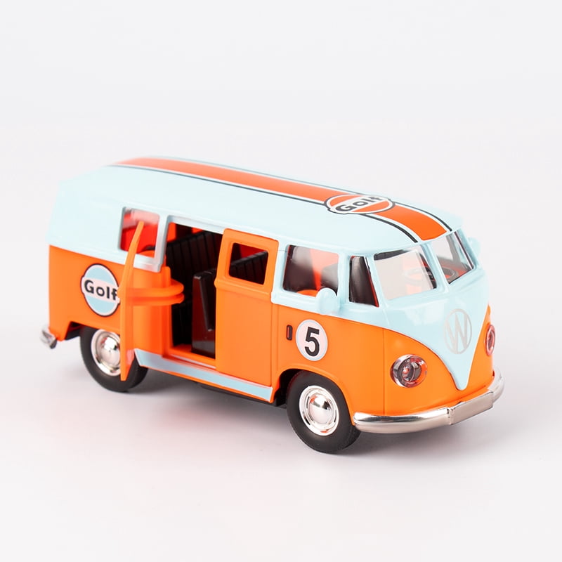 1:36 Bus Transporter Van Gulf Blue Alloy Diecast Model for Volkswagen ...